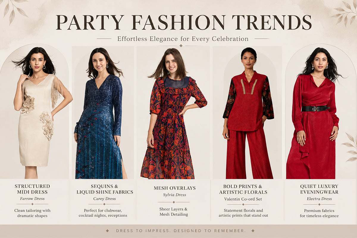 Party Wear Fashion Trends in India 2026 | Latest Styles – Shaye India
